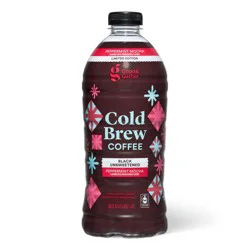 Black Unsweetened Cold Brew Coffee Peppermint Mocha - 48 fl oz - Good ...