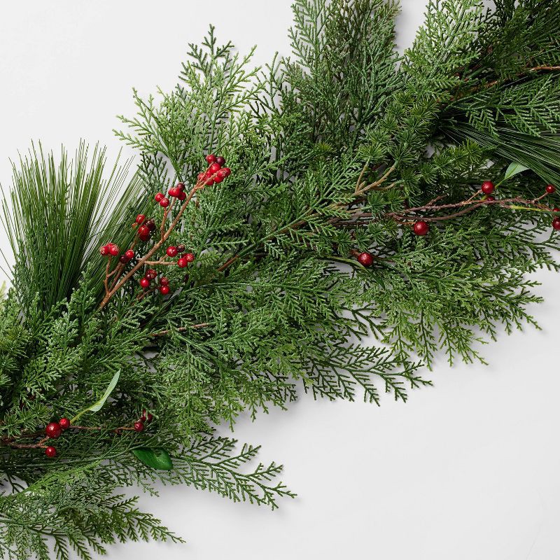 Threshold designed w/Studio McGee 72" Christmas Garland Red/Green ...
