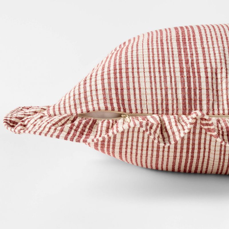 Threshold designed w/Studio McGee 24"x24" Uneven Plaid with Ruffle ...