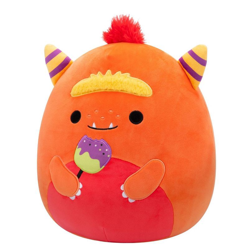 Squishmallows 12" Orange Monster Holding Candy Apple Ernest Medium ...