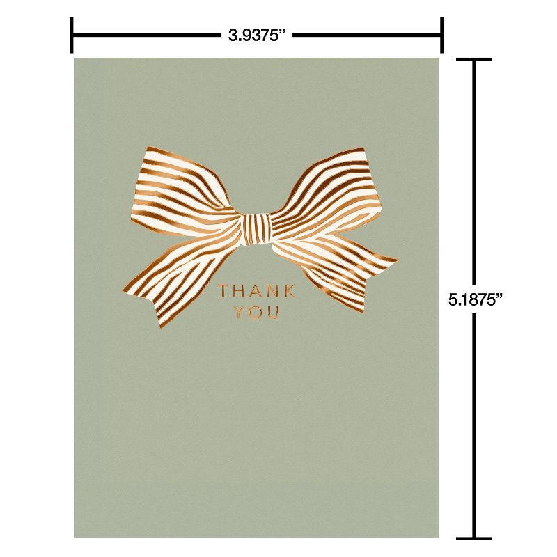 American Greetings 24ct Blank Thank You Cards Pack Striped Bow 24 ct ...