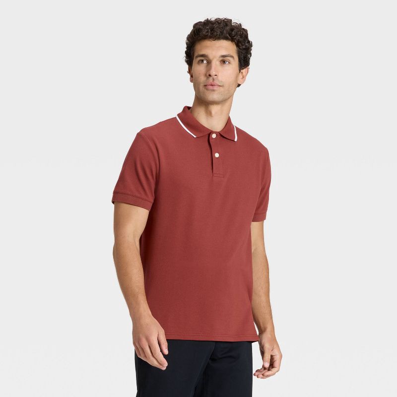 Men's Every Wear Polo Shirt - Goodfellow & Co™ Dark Red XL 1 ct | shipt