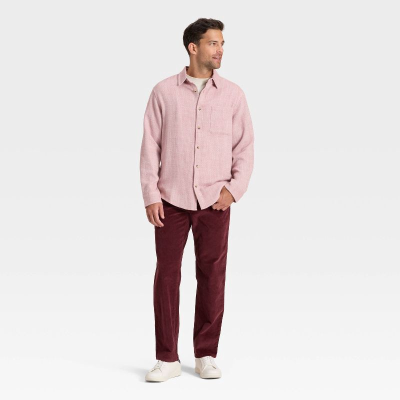 Men's Straight Fit Corduroy 5-Pocket Pants - Goodfellow & Co™ Dark Red ...
