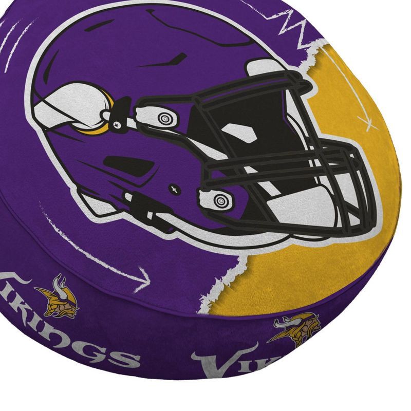 NFL Minnesota Vikings Split Helmet Circle Plushlete Pillow 1 ct | shipt