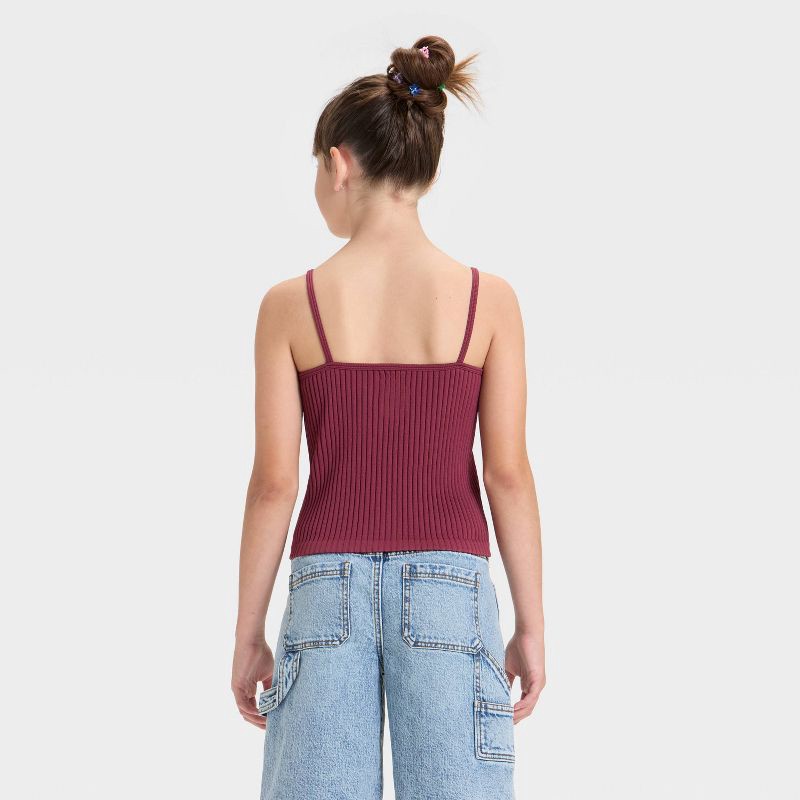 Girls' Seamless Tank Top - art class™ Maroon S 1 ct | shipt
