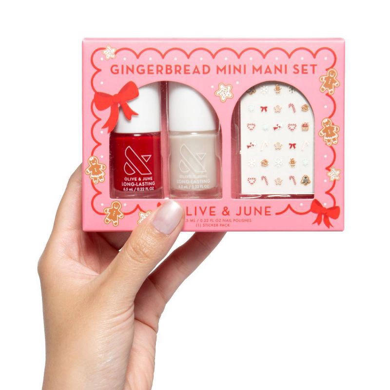 Olive & June Mini Mani Nail Polish Gift Set - Gingerbread - 3ct 3 ct ...