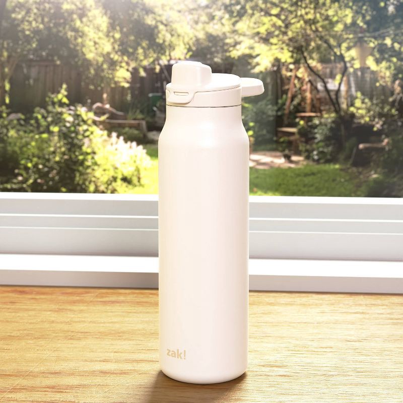 Zak Designs 24 fl oz Stainless Steel Serenity Chug Water Bottle Cream ...