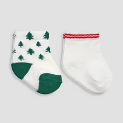 Carter's Just One You® Baby 2pk Christmas Crew Socks - 0-6M 2 ct | shipt