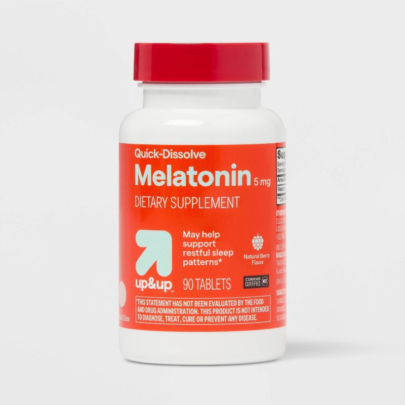 Melatonin Quick Dissolve Tablets - Cherry Flavor - 90ct - up&up™ 90 ct ...