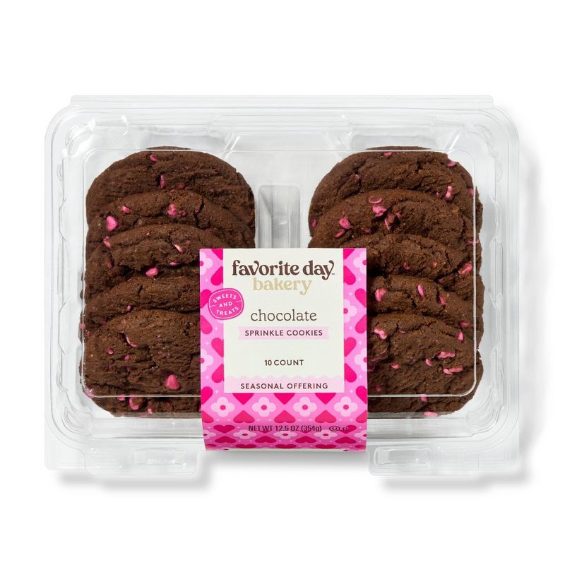 Valentine's Day Chocolate Sprinkle Cookies - 12.5oz - Favorite Day™ 12. ...