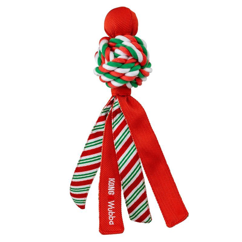 KONG Holiday Wubba Weaves Ball Dog Toy - Red 1 ct | shipt
