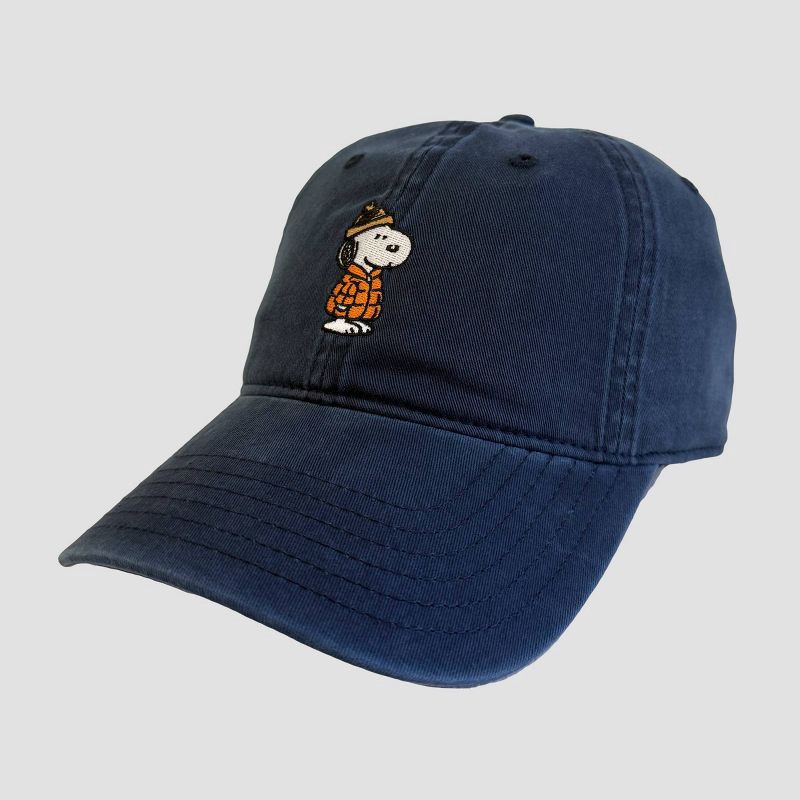 Peanuts Men's Snoopy Puffer Baseball Hat - Navy/Orange 1 ct | shipt