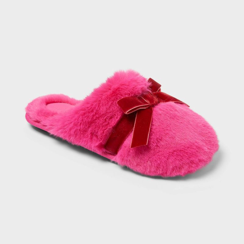 Women's Arbor Plush Scuff Slippers - Auden™ Pink M 1 ct | shipt