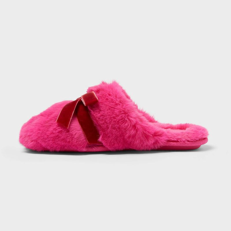 Women's Arbor Plush Scuff Slippers - Auden™ Pink L 1 ct | shipt