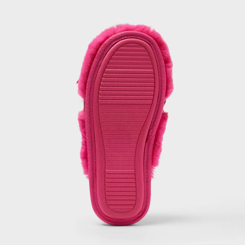 Women's Arbor Plush Scuff Slippers - Auden™ Pink L 1 ct | shipt