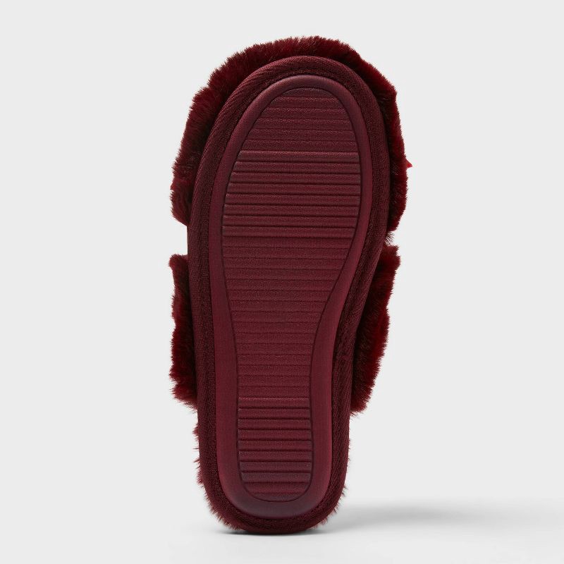 Women's Arbor Plush Scuff Slippers - Auden™ Red L 1 ct | shipt