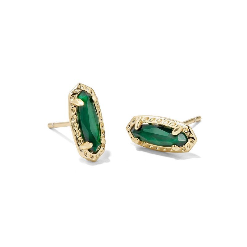 Kendra Scott Emma Stud Earrings - Green Tigers Eye 1 ct | shipt