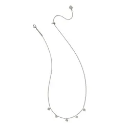 Kendra Scott Anna Pave Strand Necklace - Silver 1 ct | shipt
