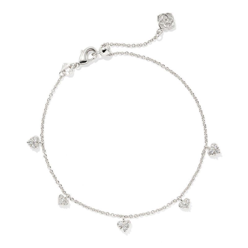 Kendra Scott Anna Pave Delicate Chain Bracelet - Silver 1 ct | shipt