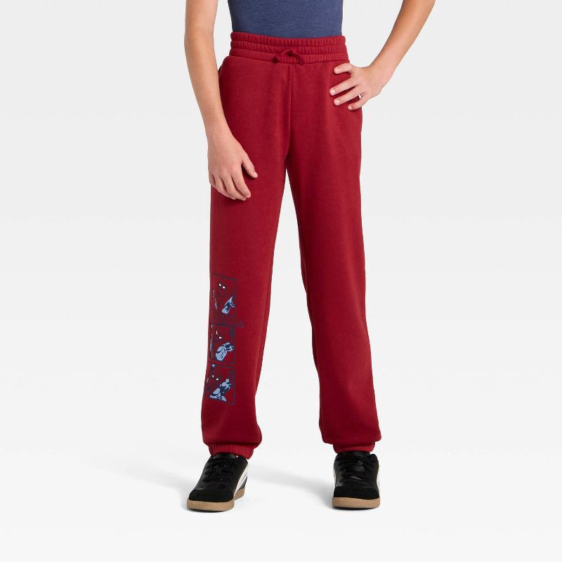 Boys' Marvel Spider-Man Fleece Sweatpants - Maroon S 1 ct | shipt