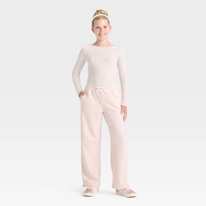Girls' French Terry Pants - art class™ Light Pink S 1 ct | shipt