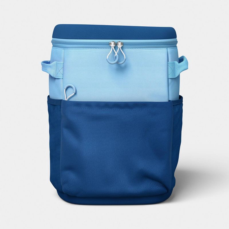 24 Cans/20.4qt Backpack Cooler Blue - Sun Squad™ | Shipt