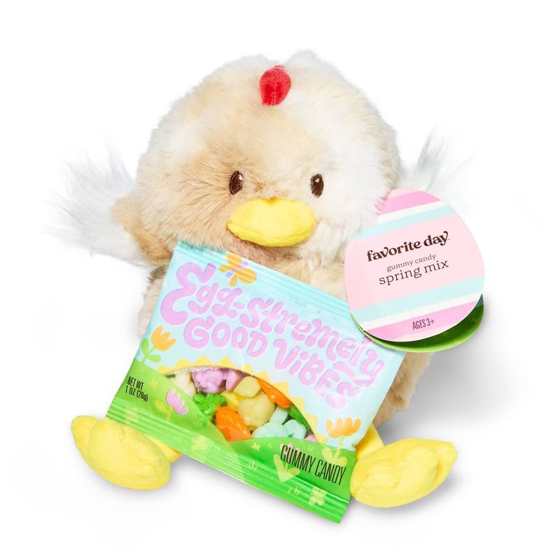 Easter Chick Plush with Spring Gummy Candy - 1oz - Favorite Day™ 1 oz ...