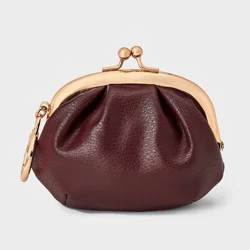 Mini Kiss Lock Pouch Bag Charm - A New Day™ Burgundy 1 ct | shipt