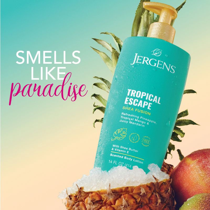 Jergens Shea Fusion Tropical Escape Scented Body Lotion with Vitamin E ...
