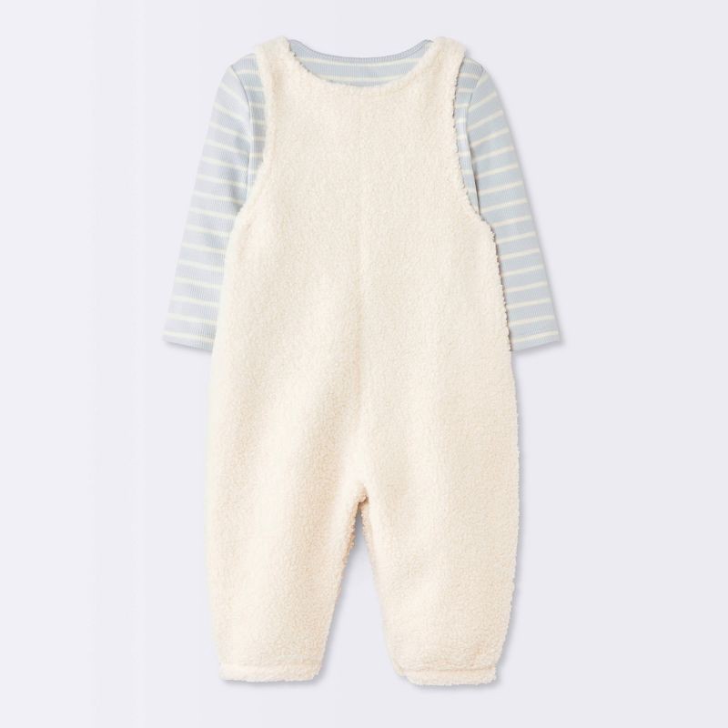 Baby Boys' 2pc Striped Long Sleeve T-Shirt and Boucle Overalls Set ...