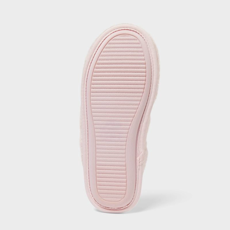 Women's Mimi Pink Bow Scuff Slippers - Auden™ Light Pink L 1 ct | shipt