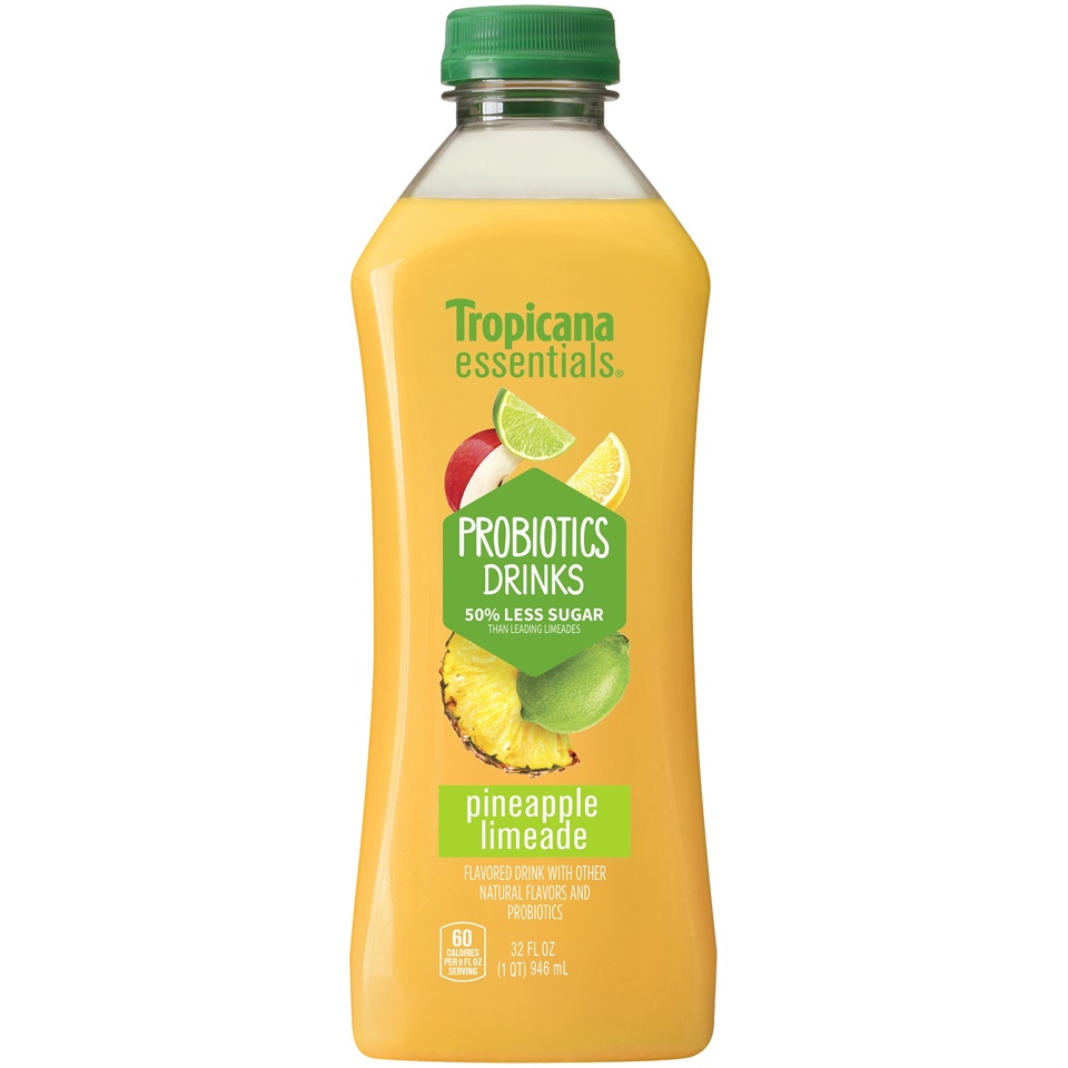 Tropicana Essentials Pineapple Limeade Probiotic Drink 32 oz | Shipt