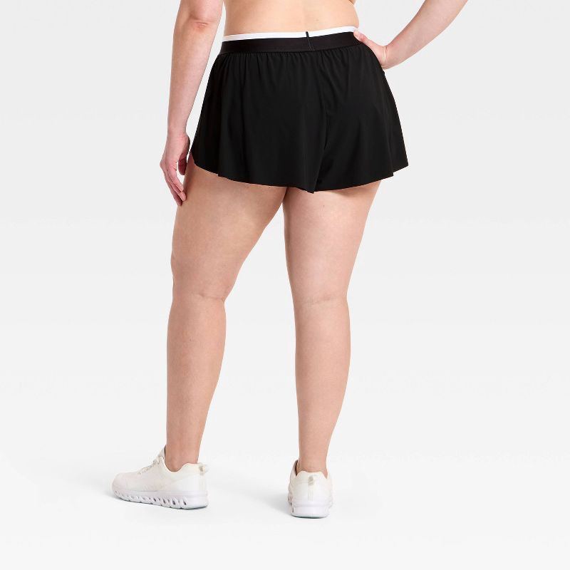 Women's Woven High Rise Flutter Run Shorts 2.5 - All in Motion™ Black ...