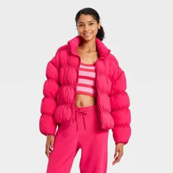 Women's Puffer Jacket - JoyLab™ Dark Pink XXS 1 ct | shipt
