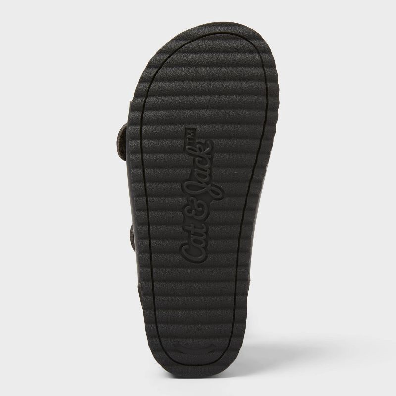 Toddler Reagan Footbed Sandals - Cat & Jack™ Black 9T 1 ct | shipt