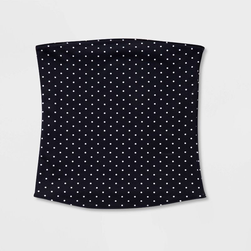 Women's ButterBliss Reversible Tube Top - Wild Fable™ Slate Black Polka ...