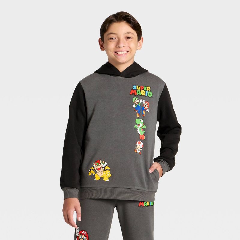 Nintendo Boys' Super Mario and Luigi Front and Back Graphic Hooded ...