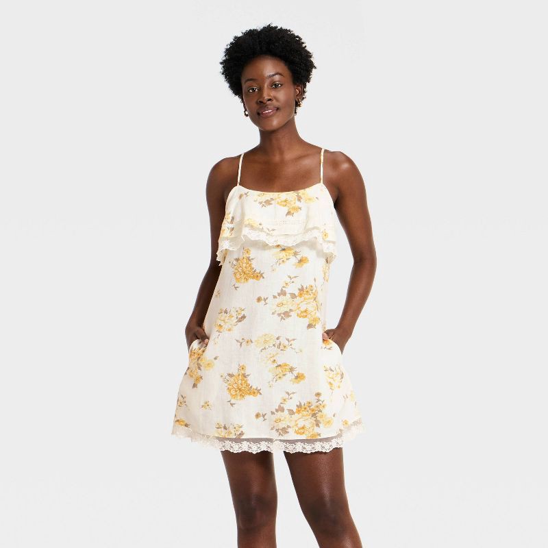 Women's Sleeveless Western Mini Sundress - Universal Thread™ Yellow ...