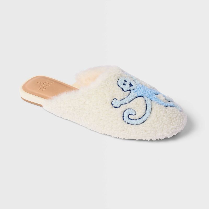 Women's Monkey Fuzzy House Slippers Blue/Tan - Roller Rabbit x Target 7 ...