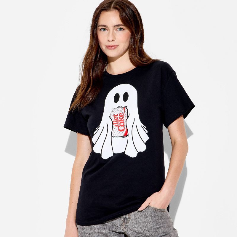 Coca-Cola Women's Ghost Diet Coke Halloween Oversized Short Sleeve ...