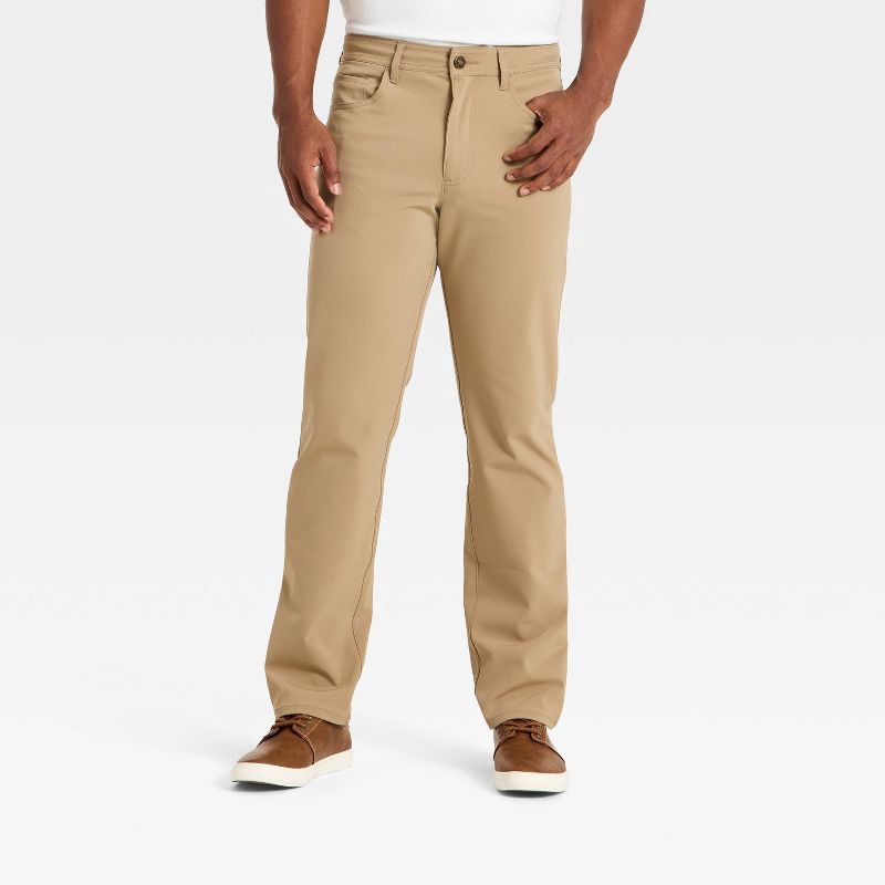 Men's Slim Straight Fit Five Pocket Pants - Goodfellow & Co™ Tan 36x32 ...
