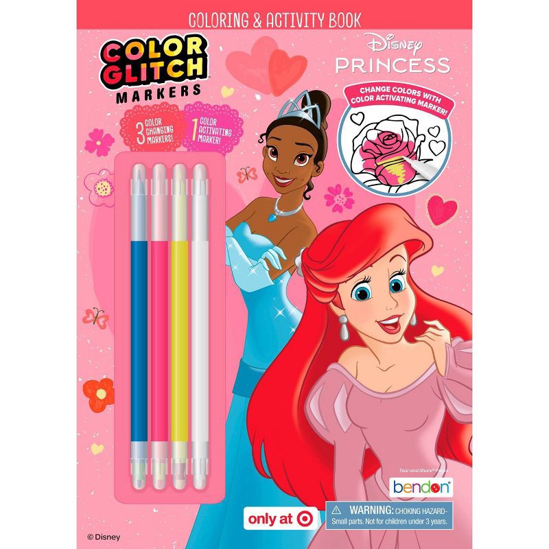 Bendon Disney Princess Valentine's Day Coloring Book with Color Glitch ...
