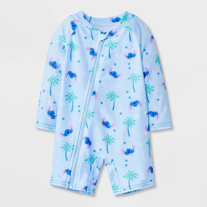 Disney Baby Boys' Lilo & Stitch Palm Tree 1pc Rash Guard Swimsuit ...
