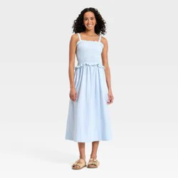 Women's Sleeveless Woven Maxi Sundress - Universal Thread™ Blue Striped ...