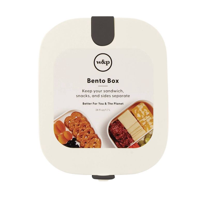 W&P Design Reusable Modular Bento Lunch Box 3 Adjustable Compartments ...