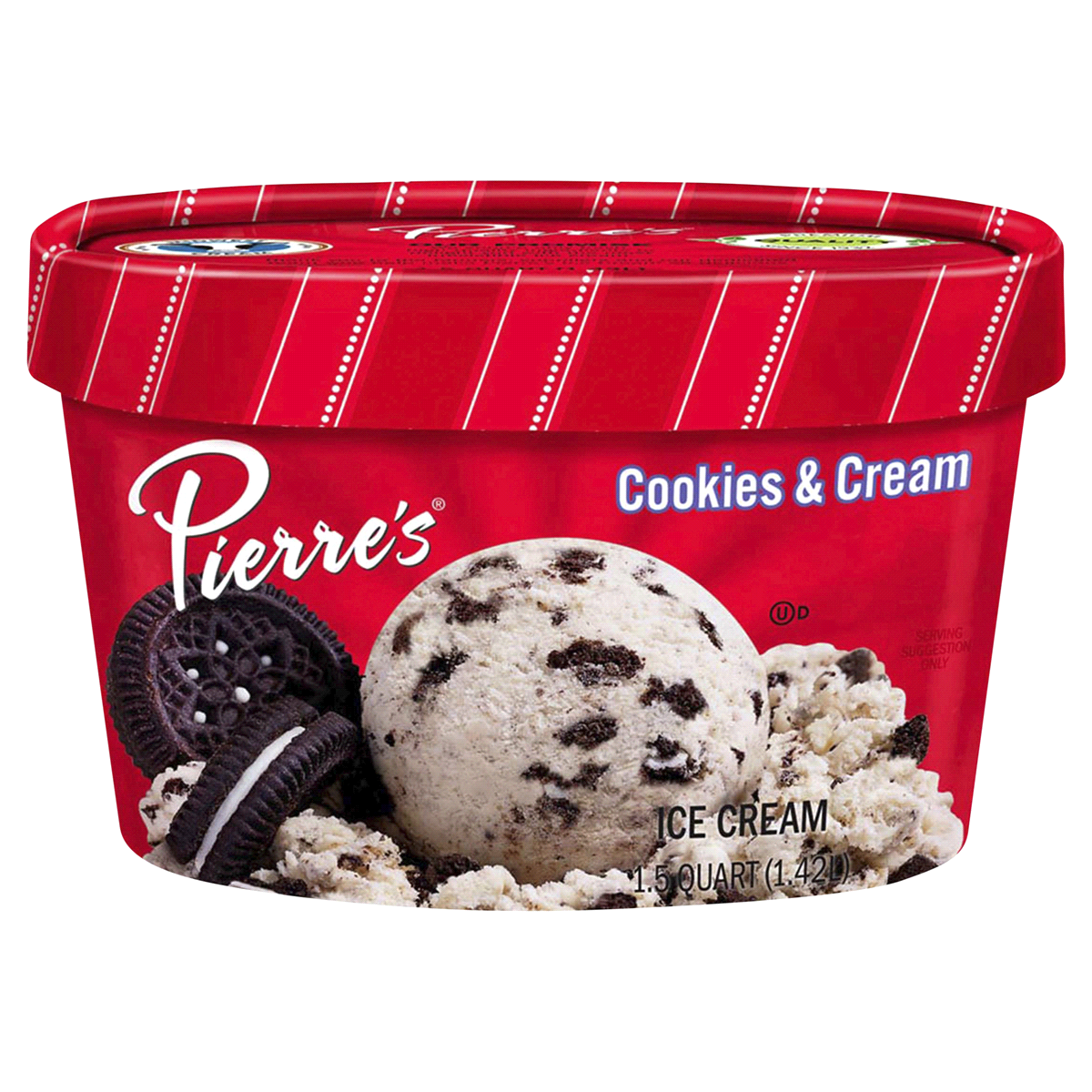 Pierre's Pierres Ice Cream Cookies and Cream 48 fl oz | Shipt