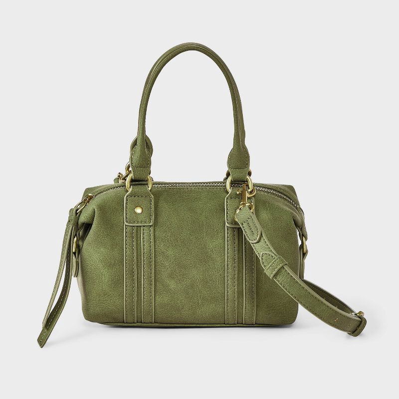 Faux Leather Distressed Small Satchel Crossbody Bag - Universal Thread ...
