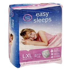Signature Care Easy Sleeps Underwear Girls Disposable Absorbent L To Xl ...