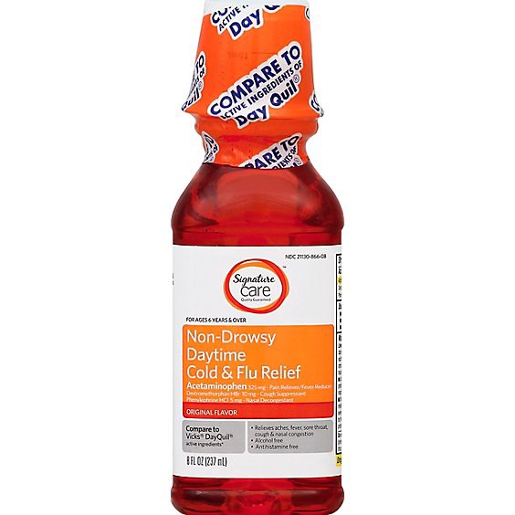 Signature Select/care Cold & Flu Relief Daytime Non Drowsy ...