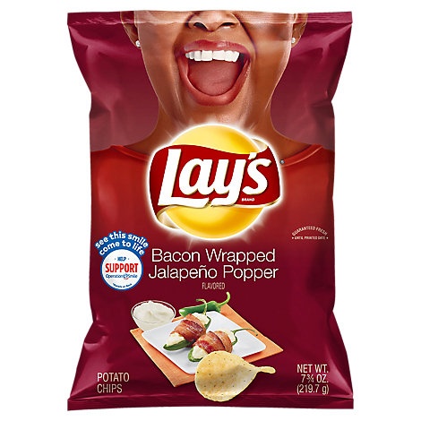 Lays Potato Chips Bacon Wrapped Jalapeno Popper 7.75 oz | Shipt